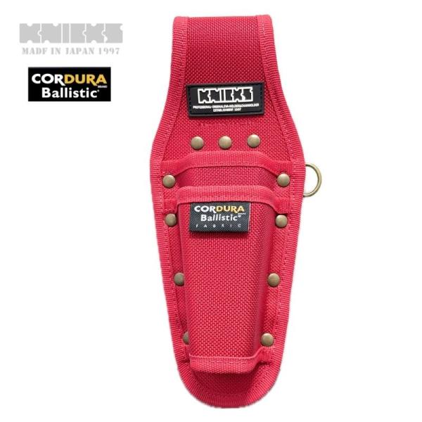 ■コーデュラバリスティック生地(D1680)使用■サイズ：縦260mm×横幅110mmKNICKS(ニックス) BAR-201PLN EVA コーデュラバリスティック生地ペンチ・ニッパー2Pホルダー 赤 / レッド ◆