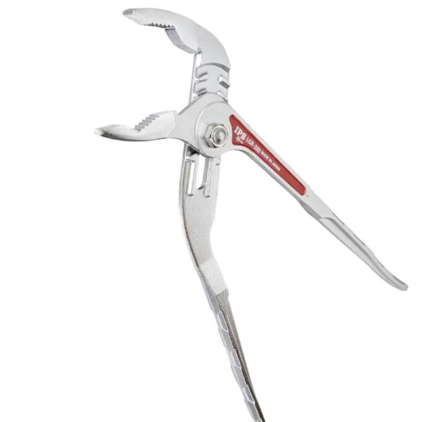 溝付きタイプ（強力型）の軽量タイプ／軽くても強い軽くなってもガッチリつかむ！驚異の口開き！高所作業・長時間作業の疲労軽減水・油に濡れても滑りにくいワッフル型ローレットIPS PLIERS(IPSプライヤー) LGR-300 軽プラ モンスタ...