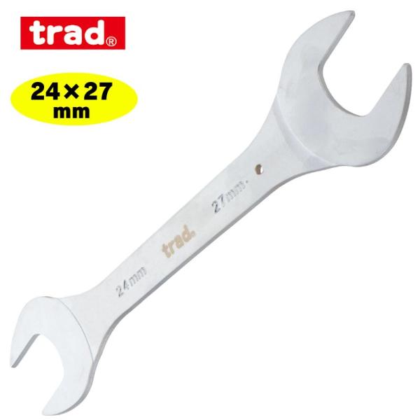 <特長>●厚さ約3mmでキャスターなどのボルト回しや、通常のスパナの入らない箇所に便利です●落下防止穴付き●焼入加工済●キャスターの取付け・取外しやダブルナット等の締緩作業に！<仕様>全長 220mmサイズ 24×2...