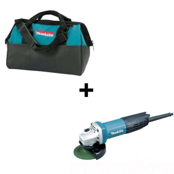 【島道具オリジナルセット】 マキタ GA4033 ディスクグラインダー100mm(低速・ブレーキ付)(本体のみ)+トートバッグ ツールバッグ 【GA4033+831253-8】 ◆