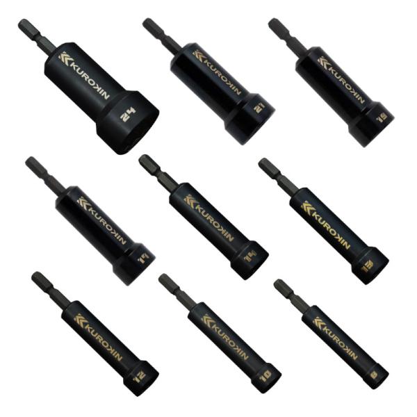 フジ矢 KUROKIN セミロングソケット全サイズ(8?24) 黒金(クロキン) ◆