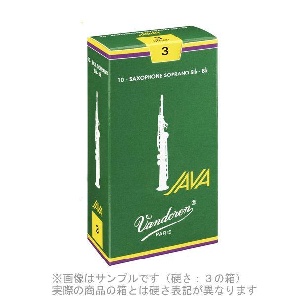 ソプラノサックス用リード■種類　：　JAVA （ジャバ）■用途　：　ソプラノサックス用■硬さ　：　2・1/2■内容量　：　10 枚入り1983年に、バンドーレンがジャズとポピュラー音楽用に開発しました。トラディショナルより先端部が厚くパレッ...