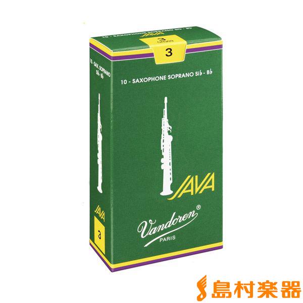 ソプラノサックス用リード■種類　：　JAVA （ジャバ）■用途　：　ソプラノサックス用■硬さ　：　3■内容量　：　10 枚入り1983年に、バンドーレンがジャズとポピュラー音楽用に開発しました。トラディショナルより先端部が厚くパレットがより...