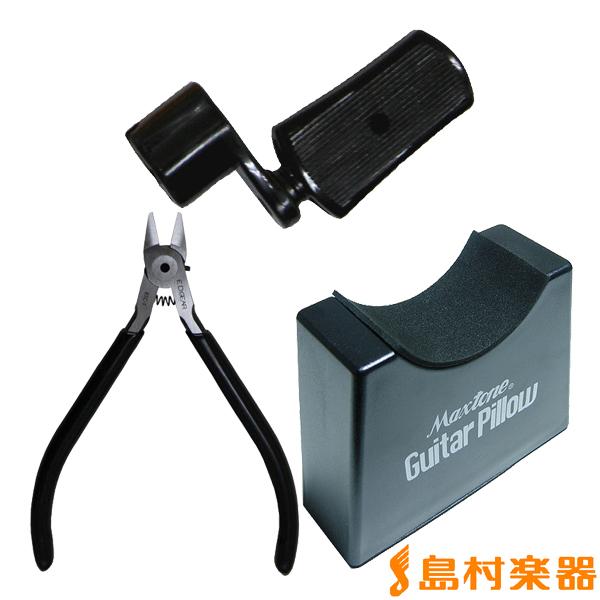 ■ ギターの弦交換が簡単＆スピーディーになる便利な3点セット【弦切り用ニッパー ESC-1 BLK】抜群の切れ味を誇る弦用ニッパー。刃先を丸めたことで、楽器にうっかり傷をつけてしまう心配もありません。太いベース弦でも切ることが出来ます。持ち...