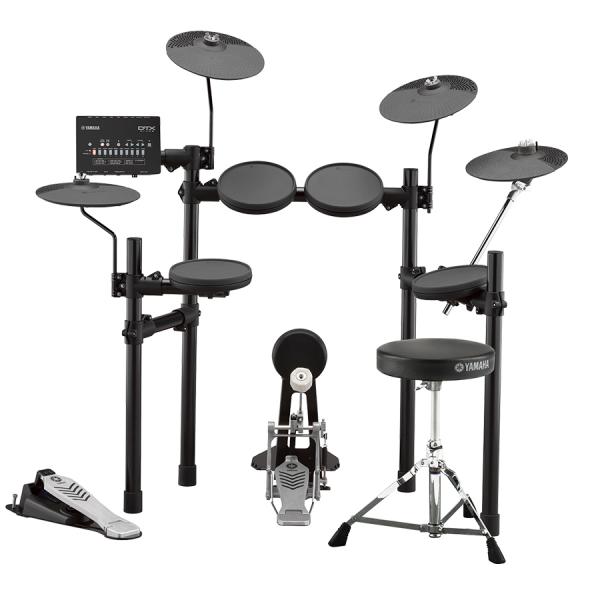 1. リアルで上質なドラムサウンドDTX402 シリーズの音源はヤマハのアコースティックドラムをステレオサンプリングしており、楽器本来の「鳴り」や「音の奥行き」まで忠実に再現します。エフェクトサウンドやエレクトロニックサウンドなど、叩きたい...