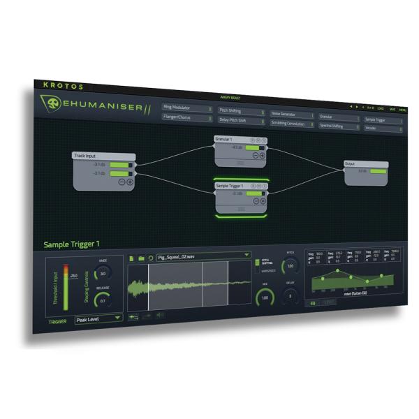 Dehumaniser 2は、人の声を有機的に変化させ、モンスター・ボイスやロボット・ボイスなど、大胆な音声加工を実現する強力な音声処理ツールです。このソフトウェアは、レイヤー化された様々なエフェクト・モジュールをバーチャル・パッチコードで...