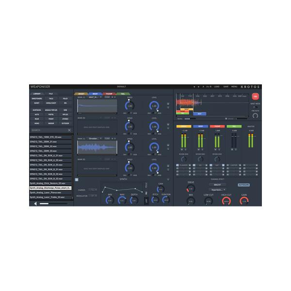 銃器のサウンドは、ゲームやハリウッドのメジャー映画で最もよく使われるサウンド・エフェクトのひとつです。しかし、本物の武器を使ってサウンドを収録するのには費用もかかり場所の制約もあり、最も困難な効果音のひとつでしょう。 Weaponiserは...