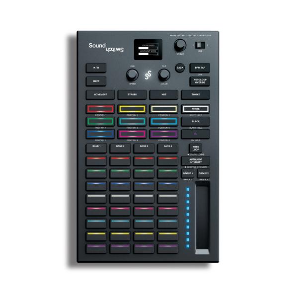 ・SoundSwitchハードウェアコントローラー・Engine DJハードウェアとのプラグ&amp;プレイ・ビートグリッドに同期したオートライトショー・ライトパッチと設定を保存するオンボードメモリ搭載・2つのDMXユニバースに対応のDMX...
