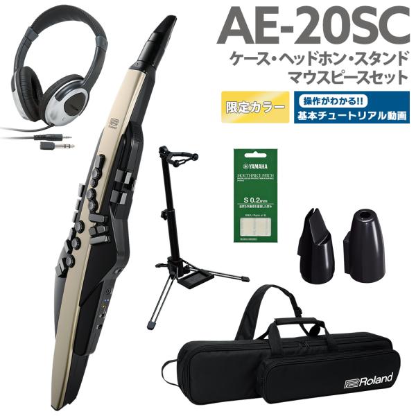セット内容・【本体】エアロフォン AE-20 ×１・ヘッドホン ×１・ウインドシンセサイザー専用スタンドWSS-100 ×１・交換用マウスピース OP-AE05MPH×１・AE-20専用ケース ×１演奏に必要な ACアダプター、マウスピース...