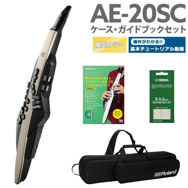 セット内容・【本体】エアロフォン AE-20 ×１・AE-20専用ケース ×１・AE-20 ガイドブック ×１演奏に必要な ACアダプター、マウスピース、ストラップはすべて本体に付属しております。電池駆動には充電式のニッケル水素電池をご使用...