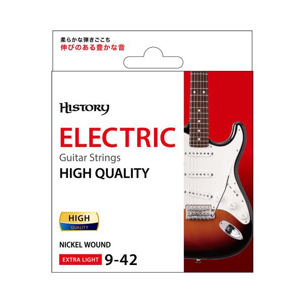 ・日本製のハイクオリティエレクトリックギター弦・柔らかな弾きごこちのエクストラライトゲージ・伸びのある豊かな音・高品質な素材を使用し演奏性の高さを追求・1〜3弦にはハイカーボンストレート弦を使用 ・4〜6弦には良質なニッケルの巻線と巻線の緩...