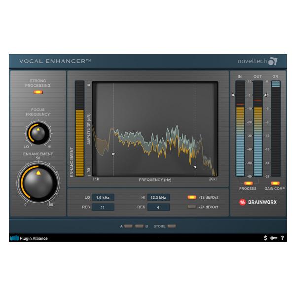 VOCAL ENHANCER は、ボーカル録音に見られる関連する特性をインテリジェントに改善します。この特性は世界中のトップ・エンジニアによる数え切れないほどのヒット曲で聴くことができます。もちろんボーカルだけでなくギターやスネアなど、中域...