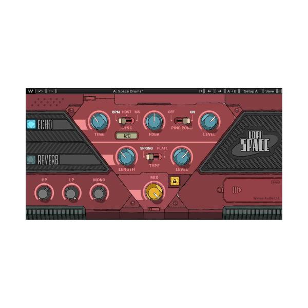 ・ローファイスタイルのリバーブ＆ディレイプラグイン・2種類のアナログリバーブ（スプリングリバーブ／プレートリバーブ）のサウンドを搭載・BPM、ホスト、ミリ秒に同期したサチュレーションエコー・エコーのフィードバックを調整可能・ディレイの切り替...