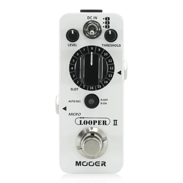 Mooer Micro Looper IIは、ミニサイズの中に複数のループを保存できる多機能サンプリングルーパーペダルです。3つのバンクを持ち、各バンク16の合計48スロット。各スロットは10分まで、全体で480分のレコーディングを行うこと...