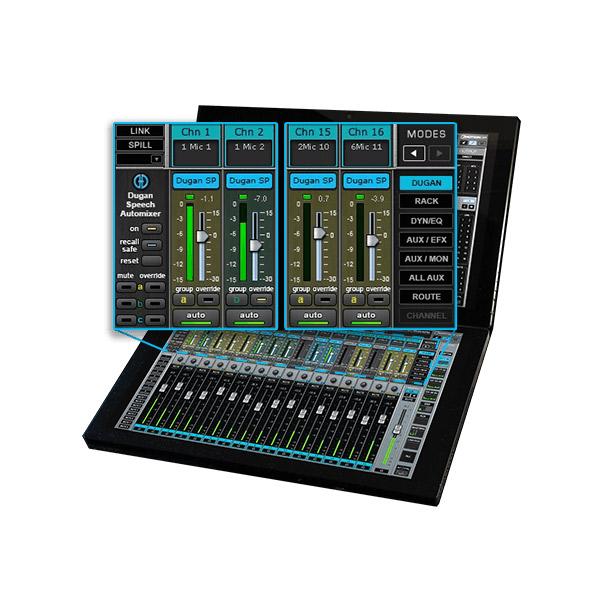 オートマチック・ミキサーを開発するDan Duganとの共同開発    eMotion LV1コンソール用のDugan Speechと、Waves MultiRackまたはSuperRack用のDugan Automixerの2つのコンポー...