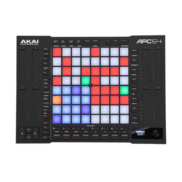 APC64 は、新しい領域に到達したコントロールとパフォーマンスを提供するパワフルな次世代Ableton コントローラーです。64 個のベロシティ&amp; ポリアフタータッチ対応のRGB パッド、ユーザー定義可能な8 つのタッチストリップ...