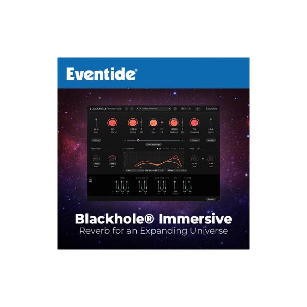 Eventideの特徴的なステレオ・プラグイン「Blackhole」をイマーシブミックスに拡張したプラグインです。LCR、Quad、5.0 - 5.1.4、7.0 -7.1.4 レイアウトに対応。