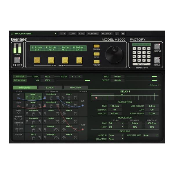 ・500を超えるプリセット・最大18のエフェクトブロックを組み合わせできるモジュラー・インターフェース・アサイン可能な Soft Keys ボタン・19種の波形を持つファンクションジェネレータ・サイドチェインやノイズゲート用の入力を装備・デ...