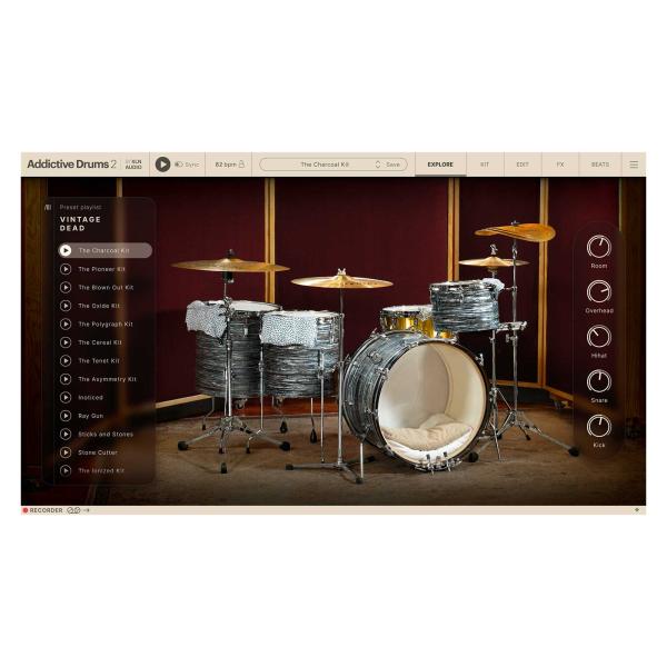 あらゆるトラックやミックスをよりハードに打ち込む、極限のドライ・ビンテージ・ドラムが蘇る・ビートメイキング、モダン・インディー、ハードなロックに最適化・迫力満点のカスタム・ダンピングされたヴィンテージ・キット・ドスンと響く、スマック、スラッ...