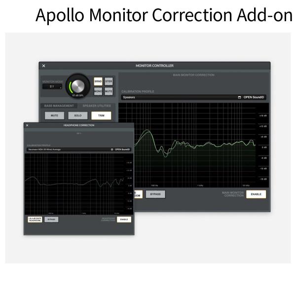 Apollo Monitor Correction Add-onはApollo XシリーズとSoundID Referenceを直接統合するためのアドオン・ソフトです。このアドオンはSonarworksによる最高クラスのスピーカーおよびヘッ...