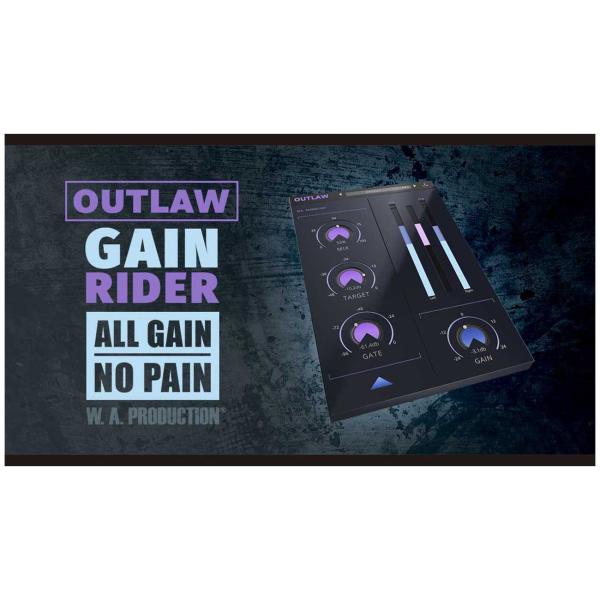 ・MIX: ゲインライディングをミックスします。・TARGET: ゲインライダーの RMS ターゲットを設定します。・GATE: ユーザーは、TARGET レベルに相対的なゲート レベルを設定して、ゲイン ライダーがより柔らかいサウンドを無...