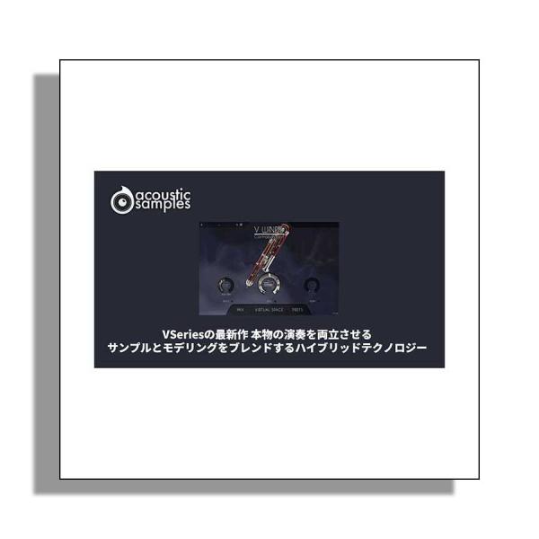 サンプルとモデリングをブレンドするハイブリッドテクノロジーVHorns Brass Section、そして VHorns Saxophones の成功に続き、AcousticSamples は更なる管楽器に取り組み、次に登場したのがこの V...