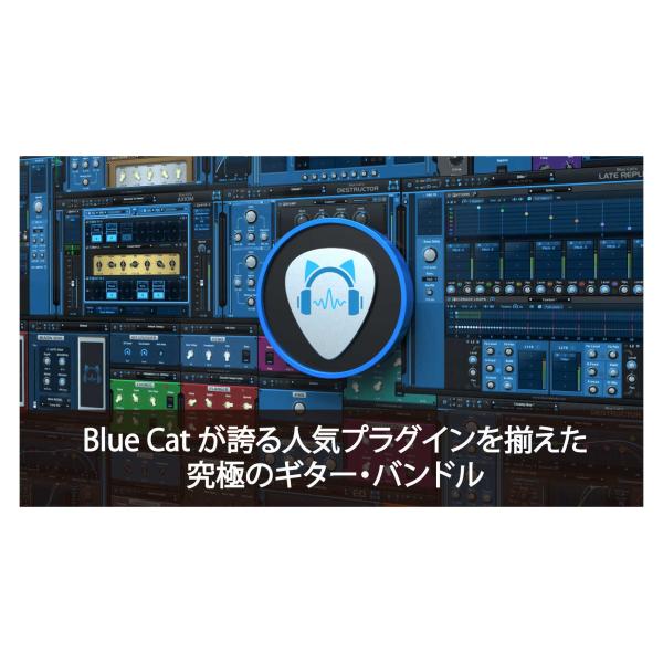 Blue Cat Audio が誇る人気プラグインAxiom， Destructor， Late Replies， PatchWork， Hot Tuna ，AcouFiend，Re-Guitar， PolyVibe， Re-Head を揃...