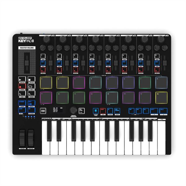 4つの機能を1台に統合したワイヤレスMIDIコントローラーReloop Keypad Proは、モバイル音楽制作のためのコンパクトなワイヤレスMIDIコントローラーです。4つの機能（ミニマスターキーボード / ドラムパッド / ミキサーユニ...