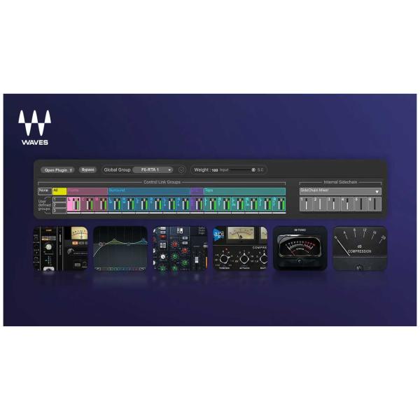 ・モノラルから7.1.2、9.1.6、サラウンドまで、すべてのトラック・タイプをサポート・柔軟なリンキングと相対的なパラメーター・コントロールで、高度なマルチモノ構成を作成。・サイドチェーンシステムでトリガーを共有。・全てのWaves製モノ...