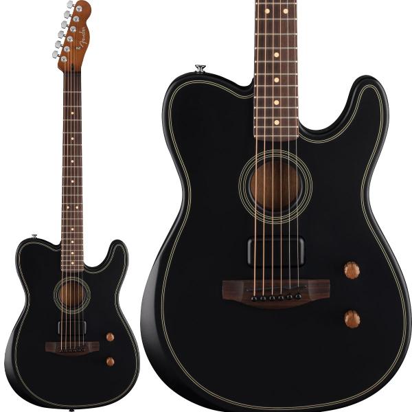 『Acoustasonic Standard Telecaster』は、アコースティックギターの自然な響きと、エレクトリックギターのエッセンスを1つの楽器に融合させた設計が特徴です。マグネティックピックアップ（Fender Acoustas...