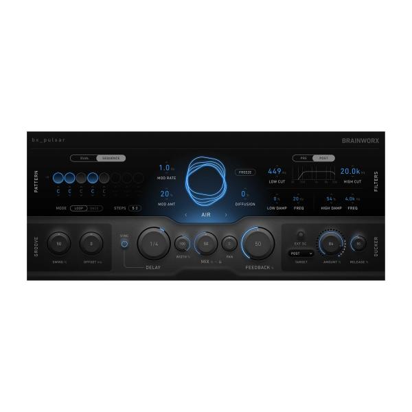 bx_pulsarは、Brainworxの新たなフラッグシップ・クリエイティブ・ディレイ・プラグインであり、即応性と高い音質を備えた多用途なクリエイティブ・パワーハウスです。5種類のコア・ディレイ・モードが、あらゆるディレイのスタイルと色彩...