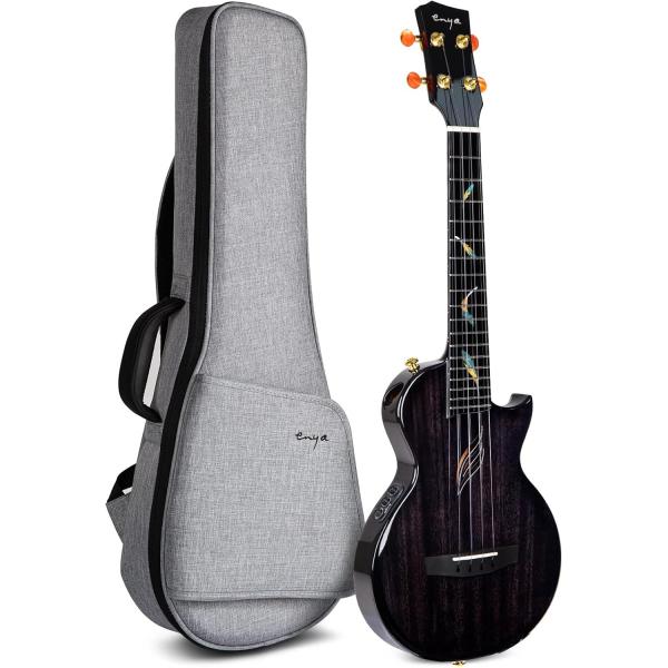 マホガニー材は、ウクレレを製作するのに最適な木材です。広葉樹でありながら、スプルースやシダーよりも密度が高くありません。ミッドレンジが太く、パンチの効いたトーンです。ネックとミドルバックのボディは一枚板から削り出されており、驚くほど美しいト...