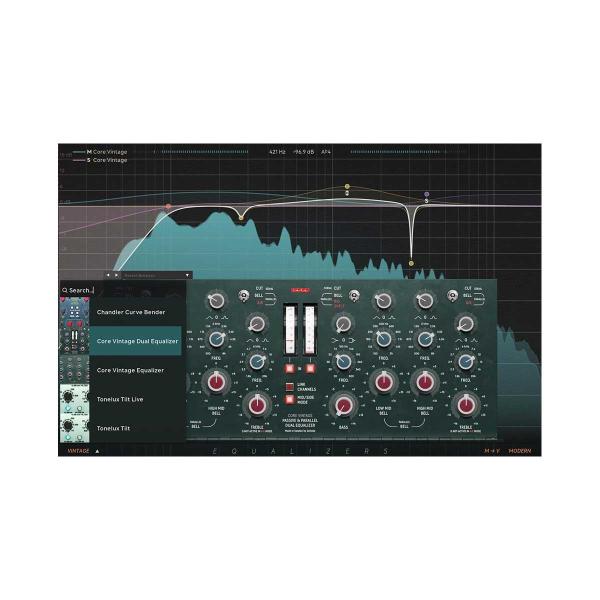 Softube製のモデリングEQプラグインを「Equalizers」内に読み込んで使用可能。バンドル製品は単体プラグインとしてももちろん使用可能です。Equalizersカラフルでドラッグ可能なカーブ、ダイナミックバンド、個別のチャンネルコ...
