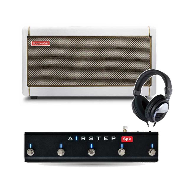 セット内容・Positive Grid Spark 40 Pearl　アンプ・NS101GHP ヘッドホン・XSONIC AIRSTEP SPK Edition フットスイッチ