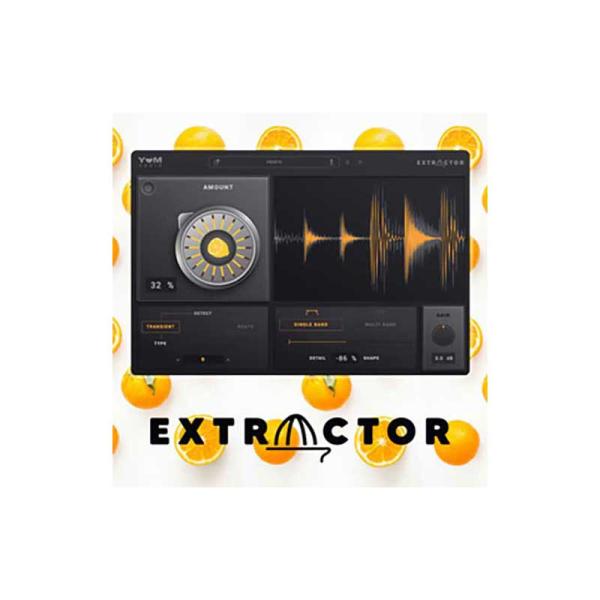 『EXTRACTOR』は、文字通り音を「抽出」することで素材を引き締め、タイトなサウンドにすることが可能なプラグインです。本製品には“抽出”を行うための2つの動作モードを搭載。「TRANSIENT」モードでは、素材のアタック部分を検出し音を...