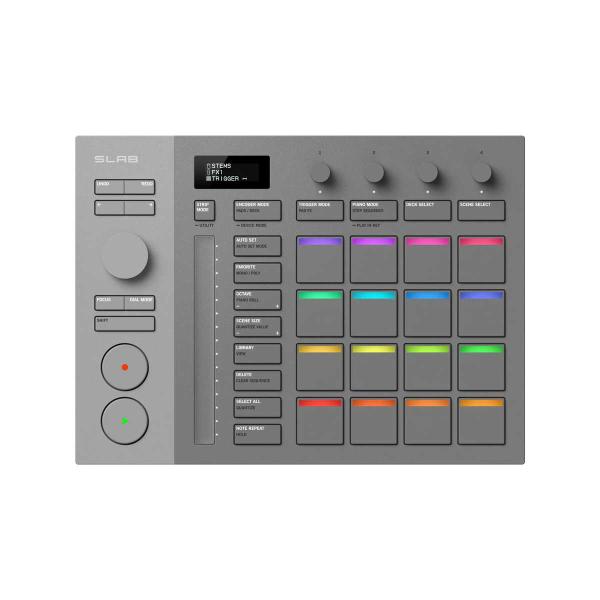 SLABはSeratoとAlphaThetaのコラボレーションによって誕生した、初のSerato Studio専用MIDIパッドコントローラーです。Serato Studioのサンプリングからシーケンシング、パフォーマンスまでを直感的に操り...