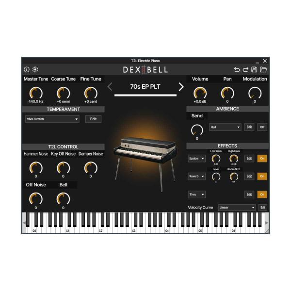 T2Lテクノロジーを搭載した初のエレクトリックピアノ音源ソフトウェアDexibellの「T2L Electric Piano」は、同ブランド独自のT2L（True to Life）技術を使ったバーチャル・エレクトリックピアノソフト（プラグイ...