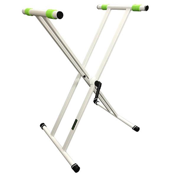 ダブルXフレームサポートで、耐荷重65kgのより安定性のあるキーボードスタンド。クィックロックによって高さが90cmまで調整できます。ホワイトパウダーコートを施したスチールデザインによっての最大限の耐久力が発揮できます。スリップ防止のエンド...