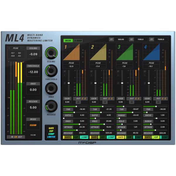 ML4000 にはシングル/マルチバンドのリミッター2種類を搭載しています。ML1（マスタリング・リミッター）は、数段階のリミッター動作を組み合わることにより優れたピーク検知を実現した、シングルバンド・マスタリング・リミッターです。シーリン...
