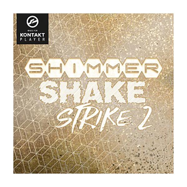 『SHIMMER SHAKE STRIKE 2』は、楽曲制作で良く使われるパーカッション（タンバリン、シェイカー、トライアングル、カウベル、スナップ、クラベス、鈴など）をサンプリング、収録したKONTAKT / KONTAKT PLAYER...
