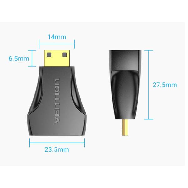 インターフェース：ミニHDMIオス/HDMI-Aメスインターフェース技術：金メッキ解像度：4K/30Hzシェル：PVC補償：1年パッケージ：PE袋