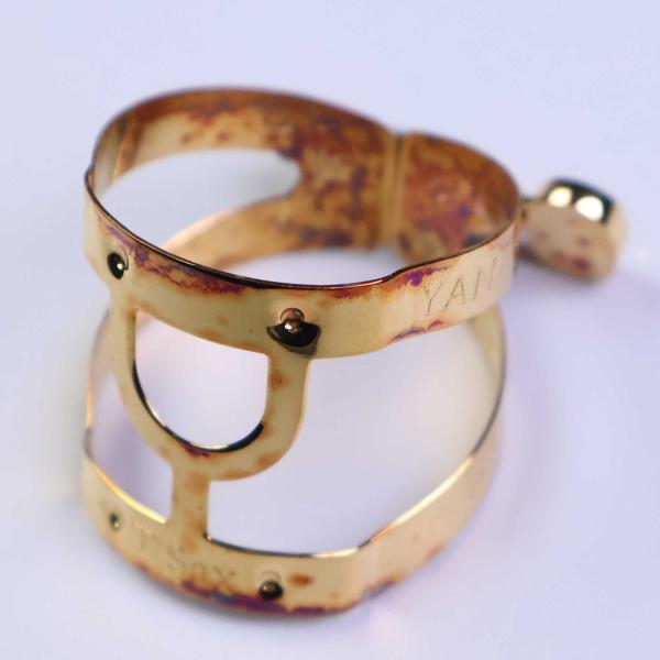 生産完了モデルの魔法のリガチャん テナーサックス用 金メッキ本体に擦り傷・変色・錆がございますが通常使用において問題はございません。【ol_mp】