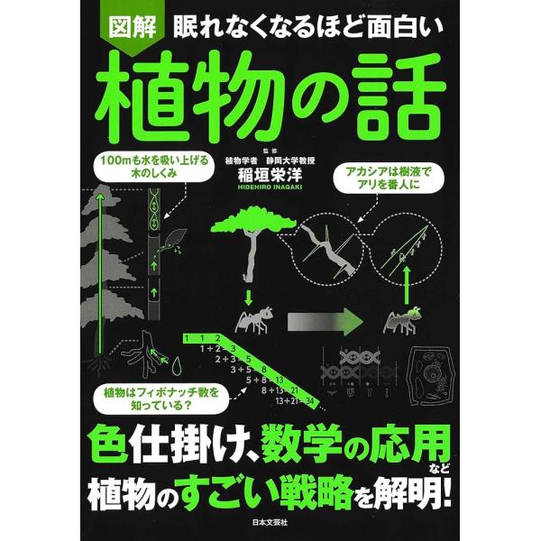 「商品情報」大ヒット「眠れなくなるほど面白い」図解シリーズに、【植物学】が登場。色仕掛け、数学の応用など、生き残りをかけた植物のたくみな戦略を徹底解説。図とイラストで、ひとめで植物の生態としくみがわかります。読めば、「ふだん見かけるあの植物...