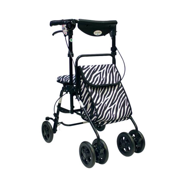 ●サイズ／幅45.5×奥行58.5×高さ80〜89（4段階／3cm）cm、折りたたみ時：奥行29×高さ68.5cm、座面：幅31×奥行24cm、座面高：44cm●車輪サイズ／前輪15×後輪15cm●重さ／約5.1kg●材質／フレーム：アルミ...