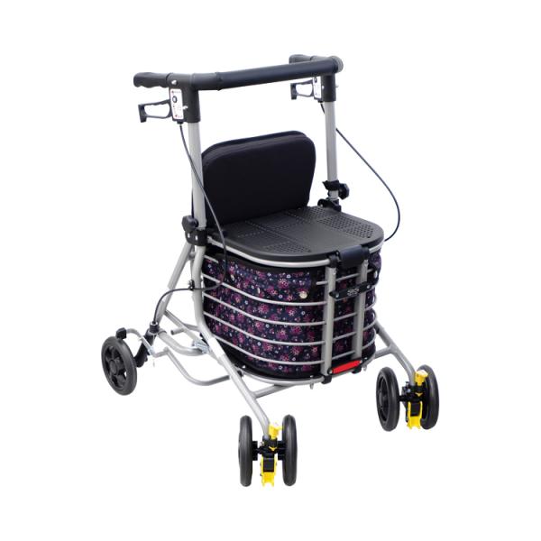 ●サイズ／幅51×奥行66×高さ78.5〜90.5（5段階／3cm）cm、折りたたみ時：奥行41×高さ87cm、座面：幅31×奥行27cm、前座面：幅32×奥行30cm、前座高：49cm、後座高：47cm、ハンドル内幅：38cm●車輪サイズ...