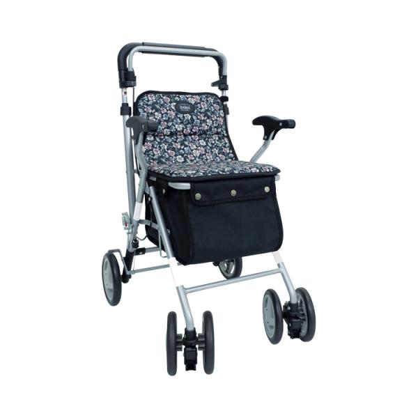 ●サイズ／幅47.5×奥行58×高さ84〜93cm、折りたたみ時：奥行32×高さ79cm、座面：幅33×奥行28cm、座面高：50cm●車輪サイズ／前輪14.5×後輪17cm●重さ／6.1kg●材質／フレーム：スチール（一部アルミ）、バッグ...