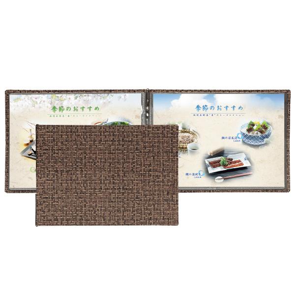 メニューブックとセットで名入れ料金がお得になります。※「デザイン・レイアウトを依頼」を選択された場合は、ページ内リンクよりデザイン・レイアウト料金の追加をお願いいたします。※名入れをご注文いただいた場合はデザインの打ち合わせが完了してから、...