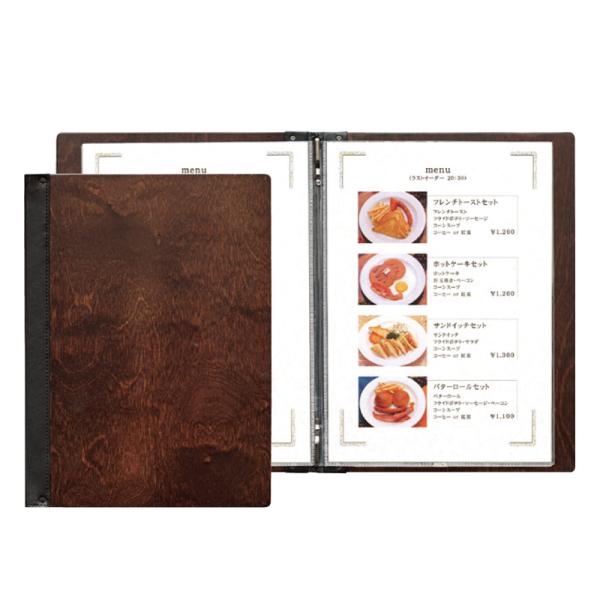 規　格：A4対応仕　様：4ページ仕様（12ページまで増減可）サイズ：W240×H320mm材　質：木製（背表紙は合皮）付　属：ビニール-55・MC-2G（ブラック）※ナチュラル素材の為、色がイメージ写真と差異がある場合がございます。※こちら...