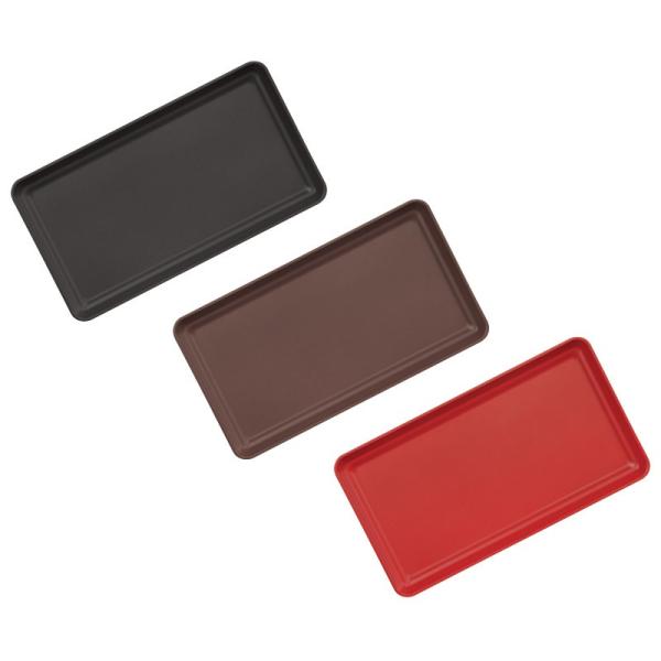 サイズ：W103×D194×H10mm（深さ）材　質：ABS樹脂カラー：黒・茶検索ワード　カルトン　つり銭　レジ　　　　　　トレー　アクセサリートレイ　　　　　　コイントレイ　キートレイ　　　　　　小物トレイ　カードトレイ　　　　　　カスタ...