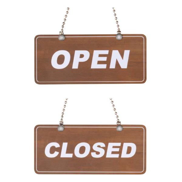 サイズ：W180×H80mm　厚さ2mm重　量：50g材　質：塩ビ表面：OPEN裏面：CLOSED